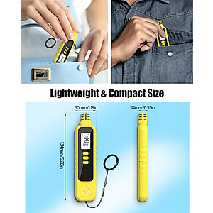 PUTECCH Carbon Monoxide Detectors, Portable CO Detector Battery Powered, Handheld Carbon Monoxide Monitor Alarm Detector with LCD Display for Home/Outdoor/Travel (Batteries Included)