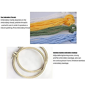 Yeerovan 3 Sets Embroidery Kit for Beginners with Stamped Pattern/Cross Stitch Kits for Craft Lover Hand Stitch,Needlepoint Kits for Adults, Color Threads