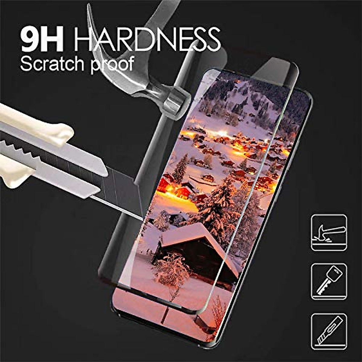 [2+2 Pack] Galaxy Note 10 Screen Protector Include 2 Pack Tempered Glass Screen Protector +2 Pack Tempered Glass Camera Lens Protector,HD Clear,9H Hardness,Anti-Scratch for Samsung Galaxy Note 10