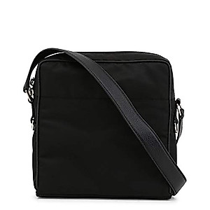 Dolce & Gabbana Unisex Nylon Shoulder Bag with logo Patch Black