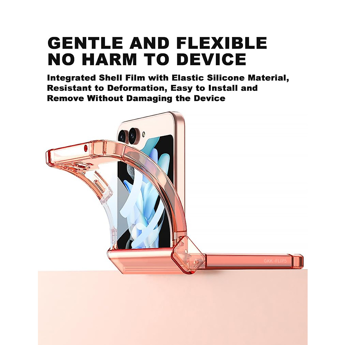 SHIEID Flip 5 Case with Hinge Protection, Galaxy Flip 5 Clear Airbag Case Built-in High-Transparency Soft Film for Phone Case for Galaxy Z Flip 5, Dark Green