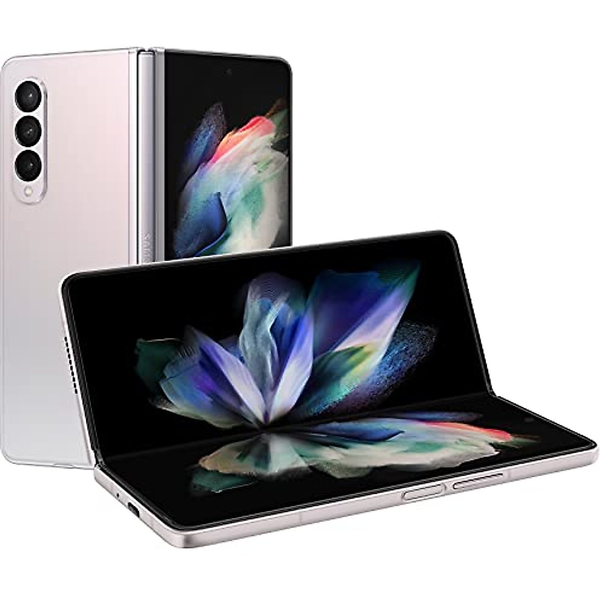 Samsung Galaxy Z Fold3 Fold 3 5G T-Mobile Locked Android Cell Phone US Version Smartphone Tablet 2-in-1 Foldable Dual Screen Under Display Camera - (Renewed) (256GB, Phantom Silver)