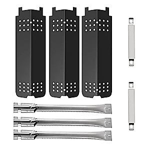 BBQ-PLUS Grill Replacement Parts for Charbroil Classic 360 3-Burner 463773717 G215-0203-W1 G320-0200-W1A,Heat Plates, Grill Burner, Carryover Tube for Char Broil Classic 280/American Gourmet 2 Burner