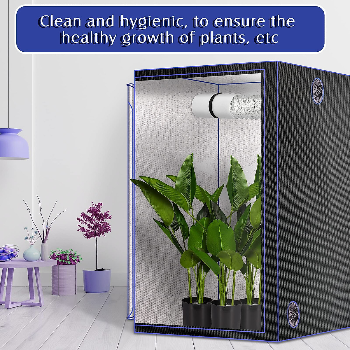 3 Packs Air Filter Universal Replacement Filter White Cotton Prefilter Sleeve Cover with 3 Packs Elastic Ropes for Carbon Filter (4 Inches)