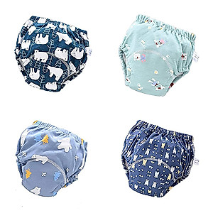 BIS New Baby Training Pants 6 Layers, Cotton Potty Training Pants, Training Underwear for Baby Boys and Girls Over 15 Months Old, Diapers Training Pants Toddler, Assorted Printed Cute Designs, Blue