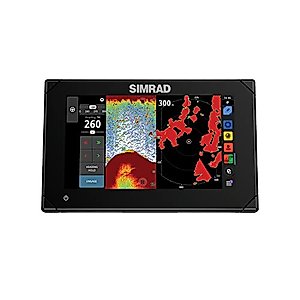 Simrad NSX 3007 - Chartplotter Fish Finder with Active Imaging 3-in-1 Transducer and C-MAP Discover X Charts, Black