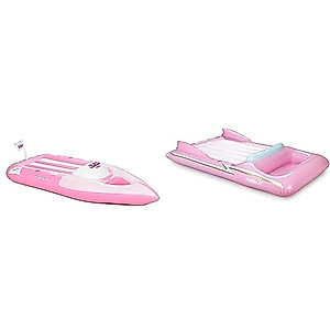 Barbie The Movie & FUNBOY Speed Boat Inflatable Pool Float Medium & Giant Inflatable Luxury Pink Retro Convertible Classic Sports Car Pool