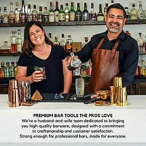 A Bar Above Bar Spoon Set – Drink Mixing Spoons for Mixing Glass or Shaker – Stainless Steel Cocktail Stirrer Set – Heavyweight Drink Stirrers – Professional-Quality Mixing Spoon Set (12”, Set of 2)