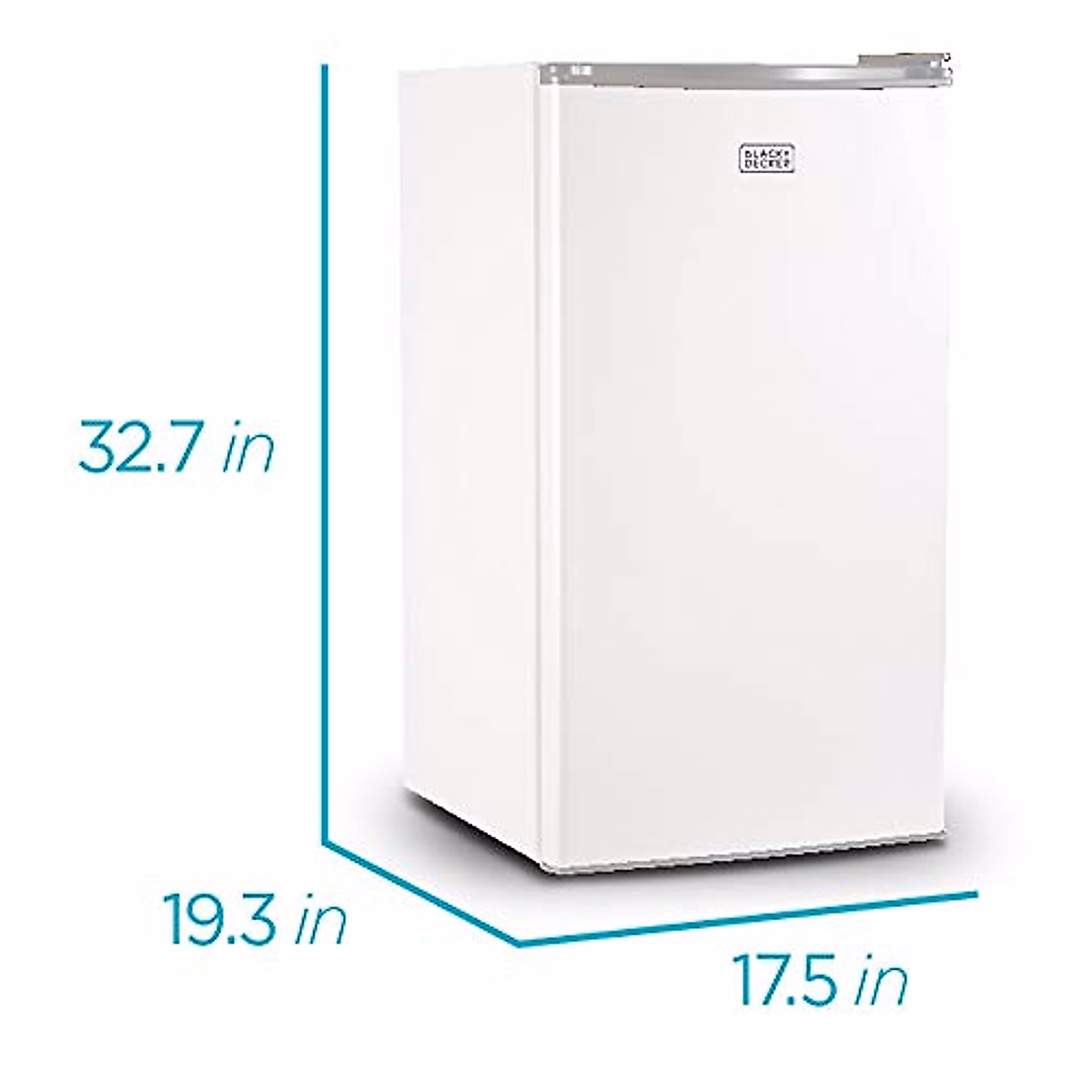 BLACK+DECKER BCRK32W Compact Refrigerator Energy Star Single Door Mini Fridge with Freezer, 3.2 Cubic Ft., White