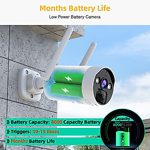 CAMCAMP 100% Wire-Free Wireless 4 Security Camera System with Months Battery Life, 2 Way Audio, APP Remote(Include Base Station & 4 Camera), IP66 Waterproof 4MP Color Night Vision Motion Detection