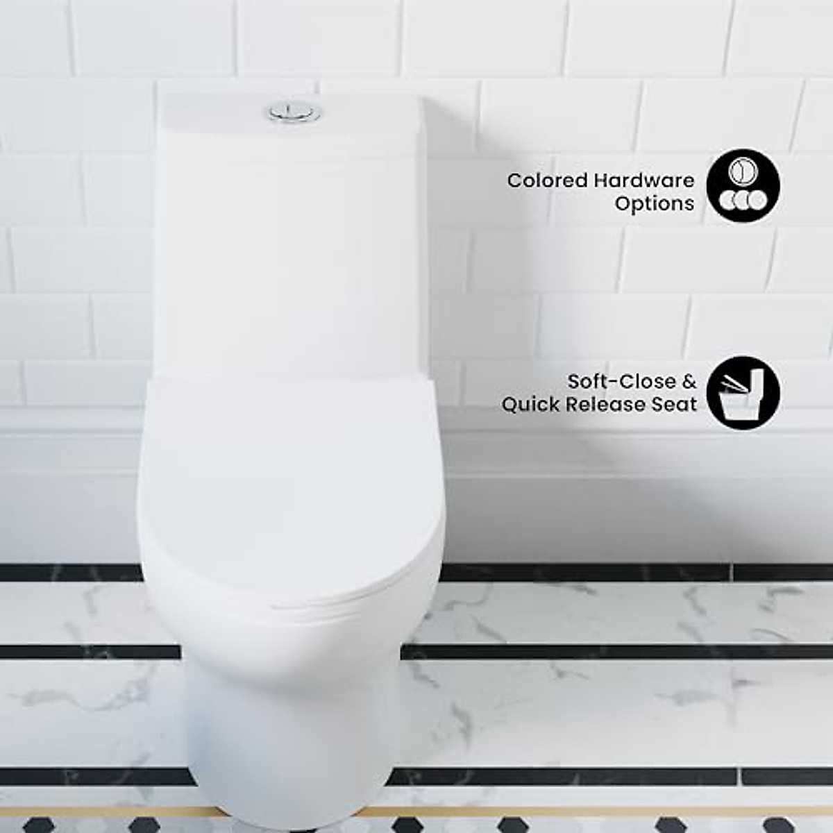 Swiss Madison SM-1T112 Ivy One Piece Toilet Dual Flush