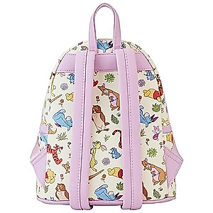 Loungefly Disney Mini Backpack Winnie the Pooh Eeyore Friends AOP Shoulder Bag