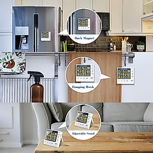 Runleader Kitchen Timer, Bakery Timer, Digital Display Cooking Timer Count Down/Count Up Timer with Magnetic Back,Independent Button,Aloud Alarm,for Cooking Learning Sport Office(Battery Included)