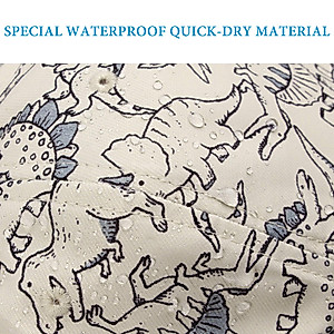 JANGANNSA Dinosaur Boys Girls Caps Waterproof Quick-Dry Baseball Caps for Boys Girls Toddler Kids Beach Hat Spring Summer Autumn 2-6Y(Beige Dinosaure,2-6 Years)