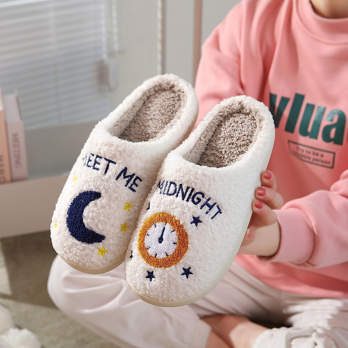 Irisgirl Meet Me At Midnight Merch Slippers For Women Men Cartoon Fuzzy Slippers Winter Cozy Soft For Indoor Outdoor Slippers