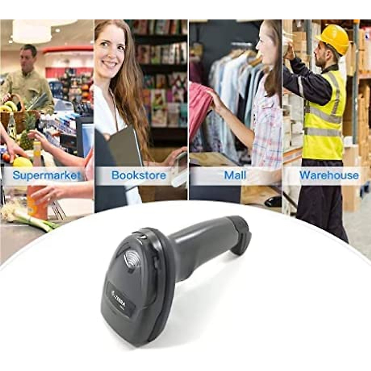 Zebra DS2278 Series Cordless Handheld Standard Range Area Imager Kit with Presentation Cradle and USB Kit, Black, 5 Pack