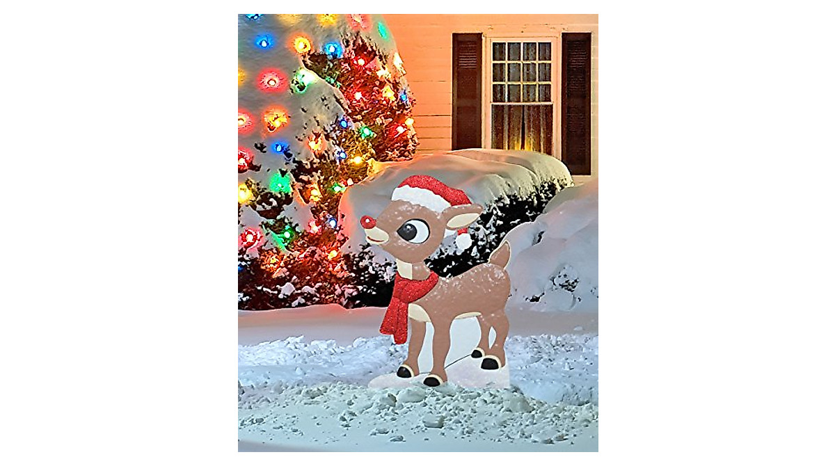 Rudolph Christmas Metal Decoration – 24-Inch Festive Holiday Decor