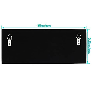 Crush Diamond Mirrored Love Letter Plaque Sign for Wall Decor, Crystal Clear Hooks Key Holder Key Hanger, Silver Mirror Decoration Wall Art, Wall Mounted Home Decor 15"×5.9"×1.6"