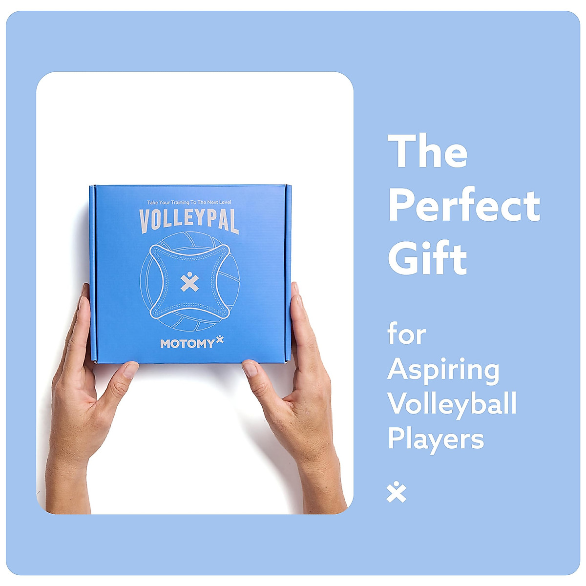 MOTOMY Volleyball Training Equipment Aid 'Volleypal' – Solo Volleyball Equipment for Practicing Serve, Spike, Set & Pass; Volleyball Practice Equipment Gift for Beginners & Experts (Volleypal Pro)