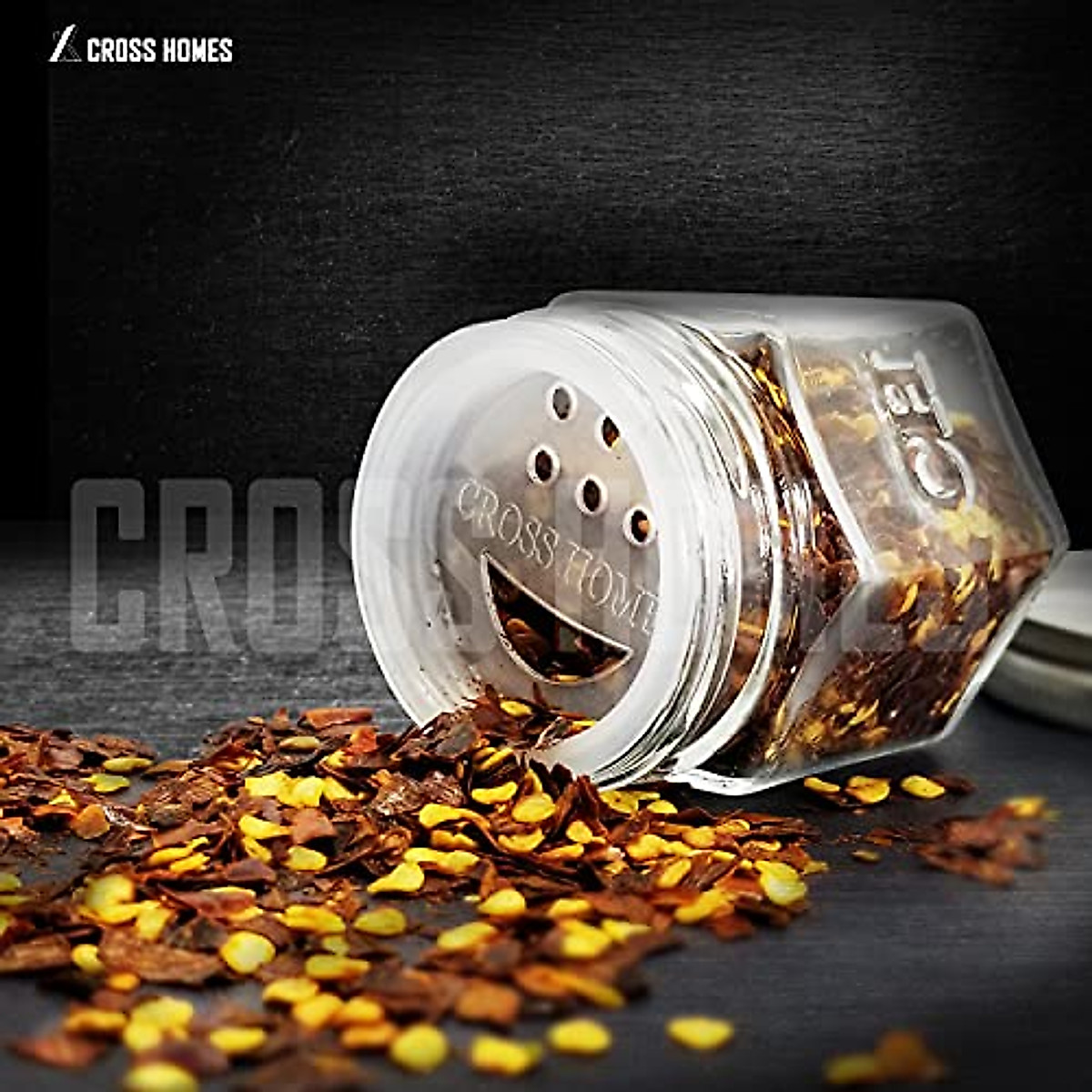 Magnetic Spice Jars Empty Small Hexagon Glass Spice Jars 20 Sets with Magnetic Lids, Shaker, Magnetic Board, Spice Labels DIY Spice Tins Magnetic Spice Rack for Refrigerator Fridge Cabinet Wall mount