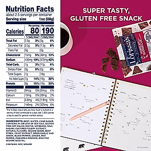 Lorissa's Kitchen Premium Grass-Fed Steak Strips, Korean Barbecue, 2.25 Oz. 4 Count - No Added MSG or Nitrites, Keto Friendly Snacks & Gluten Free, More Tender Than Traditional Beef Jerky