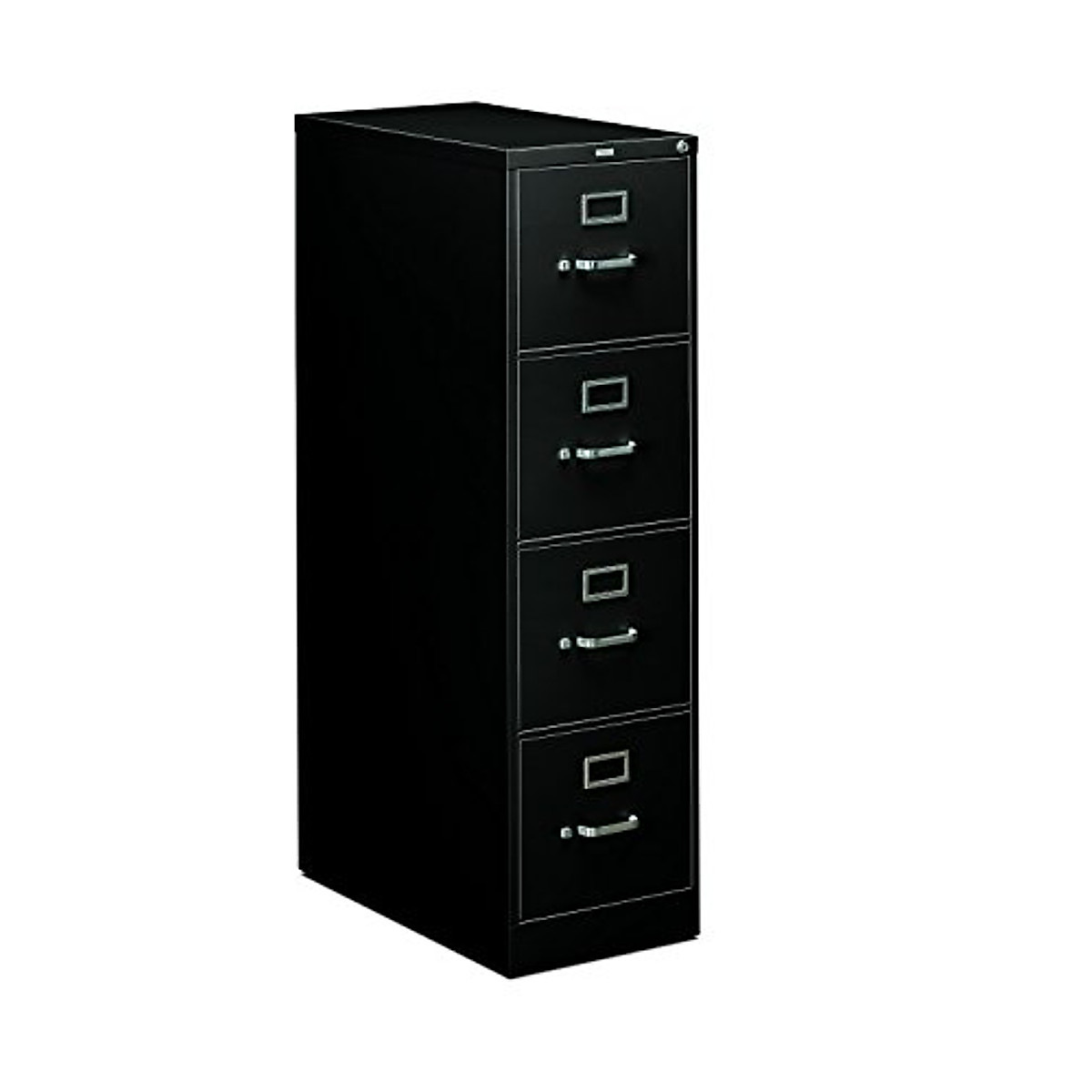 HON 4-Drawer Letter File - Full-Suspension Filing Cabinet, 26-1/2-Inch Black (310 Series - Model 314PP)