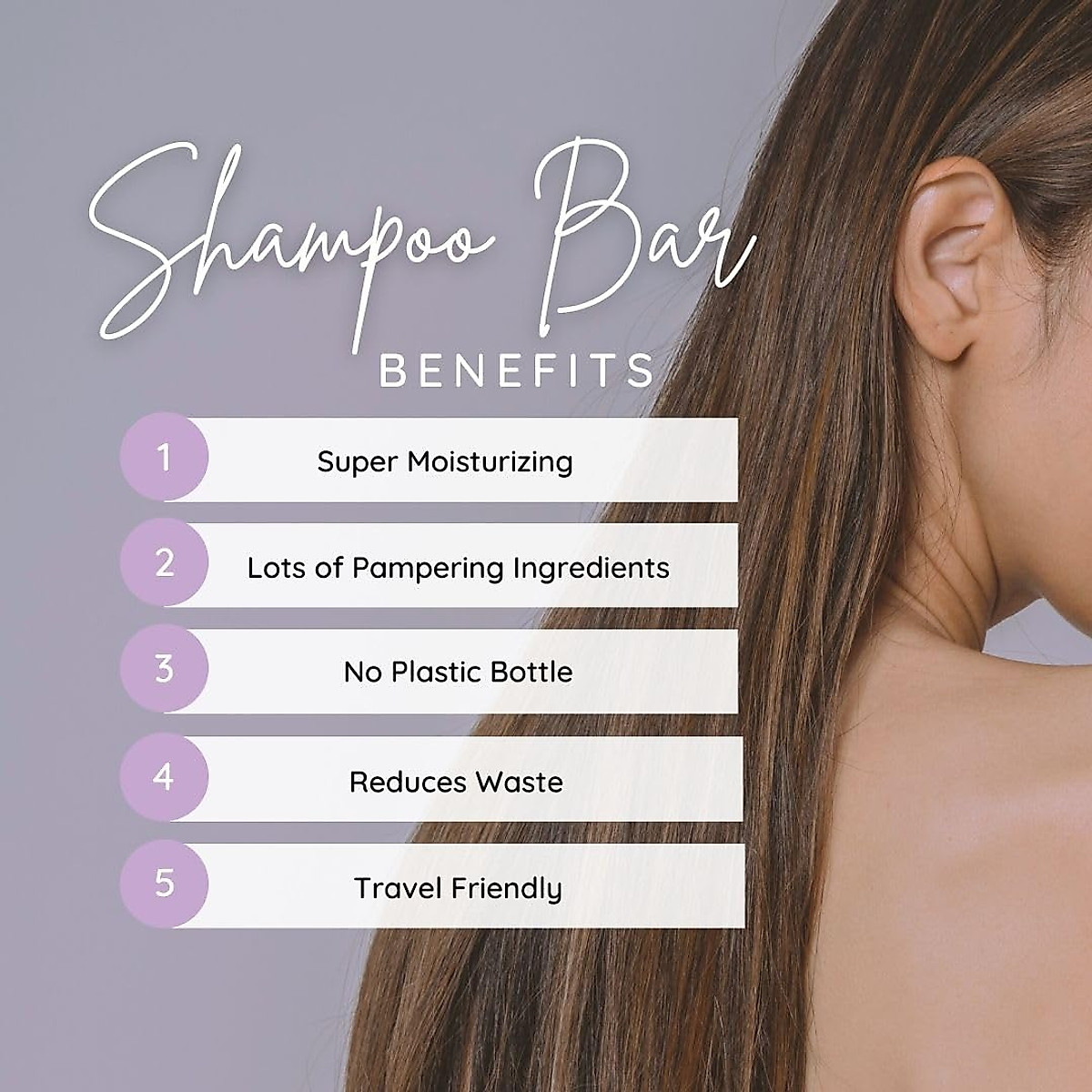 Eclectic Lady Orange Clove Shampoo Soap Bar with Pure Argan Oil, Silk Protein, Honey Protein and Extracts of Calendula Flower, Aloe, Carrageenan, Sunflower - 4 oz Bar