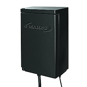 Malibu 45 Watt Power Pack with Sensor and Weather Shield for Low Voltage Landscape Lighting and Spotlight Outdoor Transformer 120V Input 12V Output 8100-9045-01