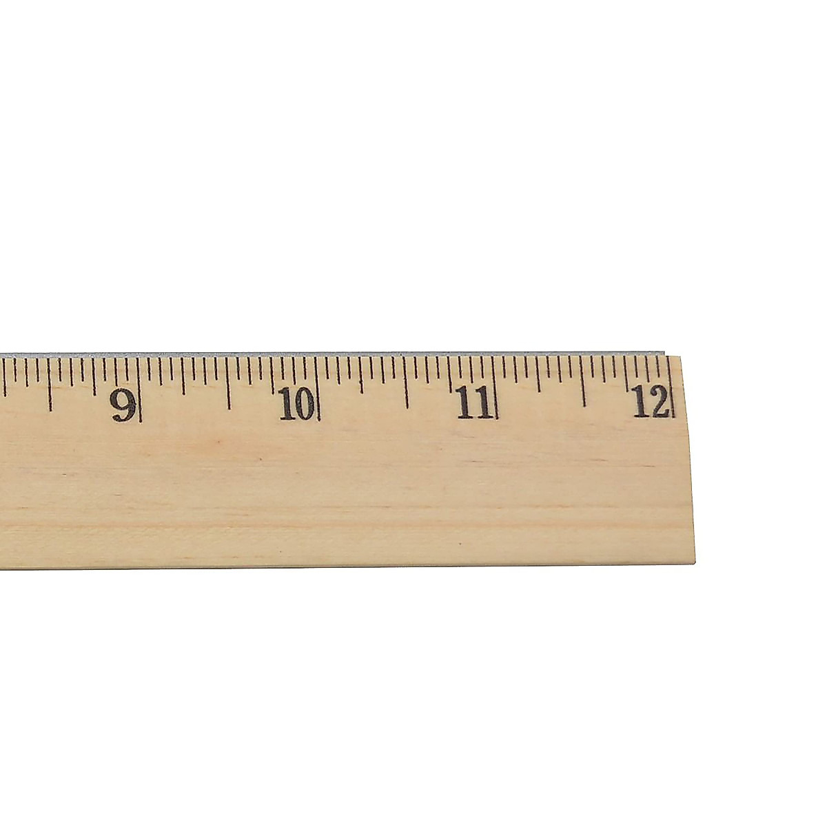 Westcott Wood 12" School Ruler Scaled in 1/16" (103810), Assorted Colors, Letter (10381)