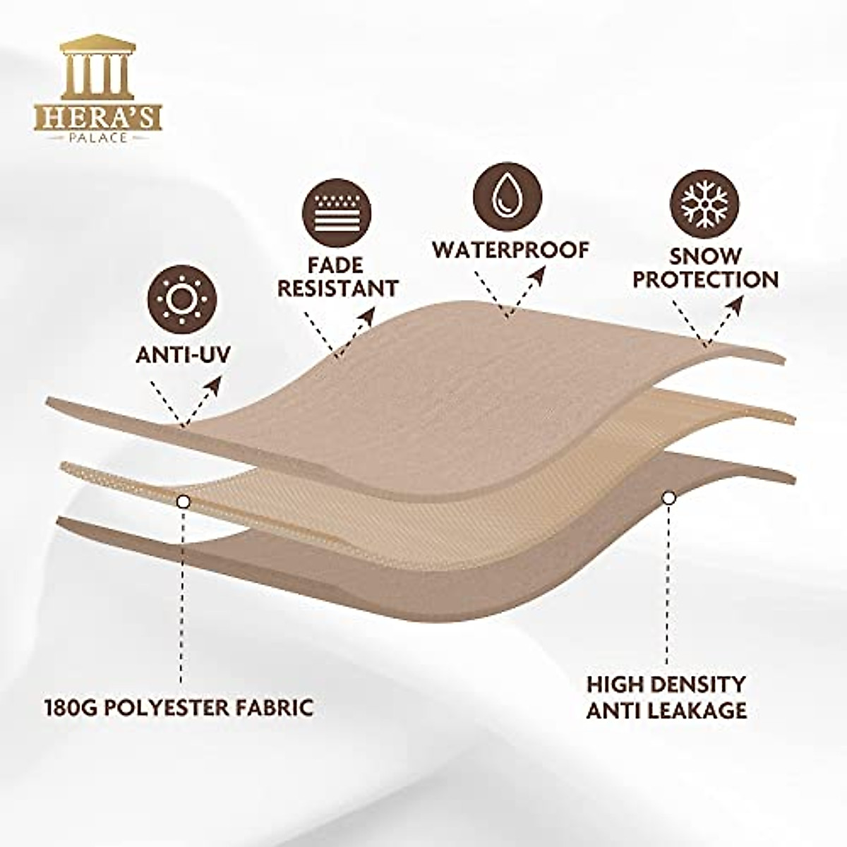 HERA'S PALACE 13ft Rectangle Patio Umbrellas, Large Outdoor Umbrella with Crank, Powerful UV Protective, Table Umbrella Outdoor Patio for Backyard, Pool, Garden, Deck