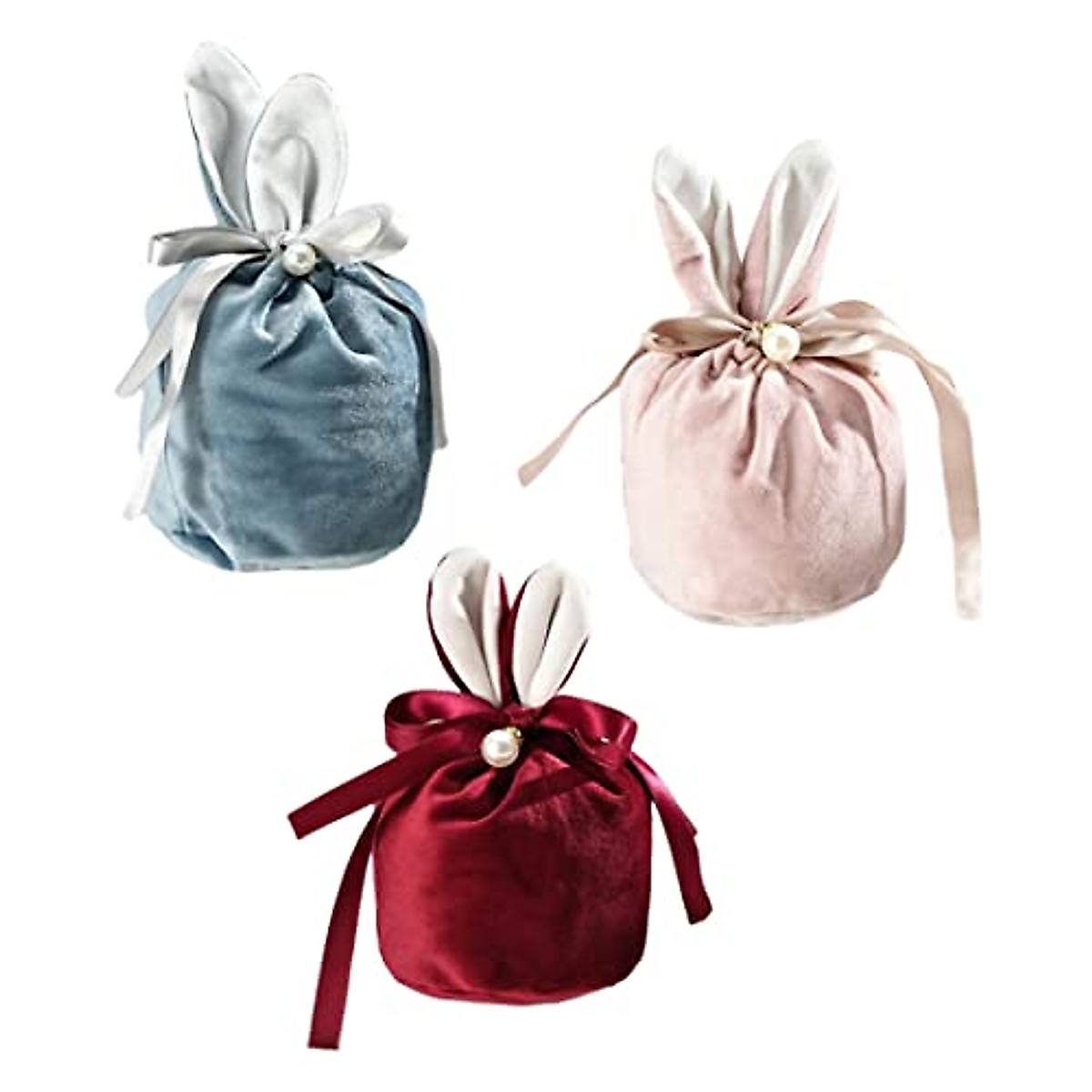 MILEVO Jewellery Drawstring Bags, 10PCS Blue Flannelette Gift Bag, Jewelry Pouches with Drawstring,Candy Bag for Wedding Packaging ( Color : Blue )