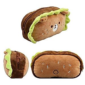 eyintlofc Plush Animal Stationery Cartoon Cute Pencil Case for Teen Girls and Cosmetic Bag 1 Pack Brown Bear