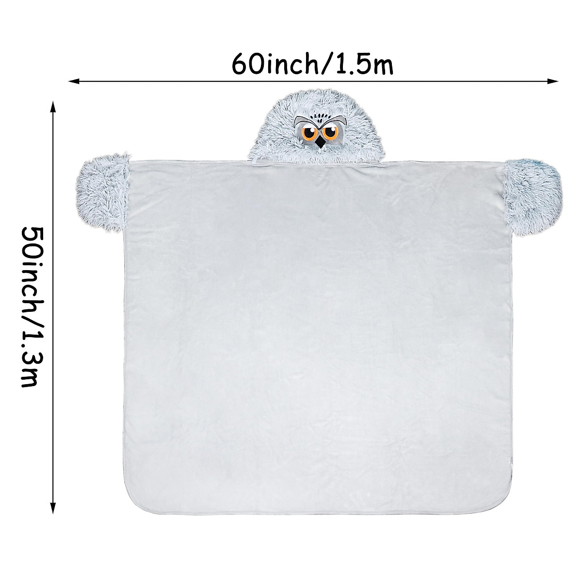 Moyel Owl Gifts for Women Cute Owl Blanket Funny Wearable Blanket Hoodie Fuzzy Hooded Blanket Owls Gifts for Owl Lovers Mom Girlfriend Wife Friend Sister For Christmas Birthday