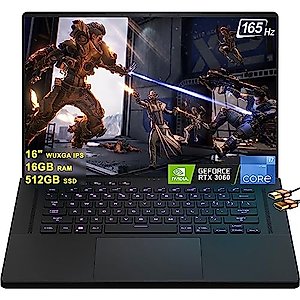 ASUS ROG Zephyrus M16 Gaming Laptop 16" WUXGA IPS 165Hz (100% sRGB) 12th Generation Intel 14-core i7-12700H 16GB RAM 512GB SSD GeForce RTX 3060 6GB Graphic Backlit Thunderbolt USB-C Win11 + HDMI Cable