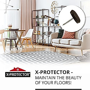 Chair Glides X-PROTECTOR – 1" Furniture Glides 40 pcs – Brown Nail-on Chair Sliders – Premium Chair Leg Floor Protectors – Slide Effortlessly with Chair Leg Pads That Protect Your Floor!