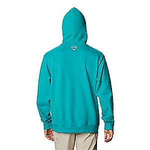 Columbia Men's PFG Running Line Hoodie, Tropic Water/Lime Glow Dorado, X-Large