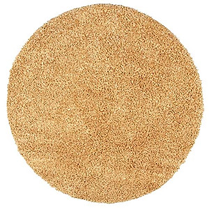 nuLOOM Belleza Shag Area Rug, 6' Round, Yellow