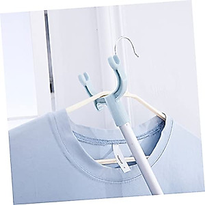 Alipis 2pcs Clothing Racks for Home Heavy Duty Hook Ceiling Hangers Clothesline Retractable Clothesline Outdoor Retractable Clothes Rods Adjustable Clothes Pole Extended Closet Pole Props