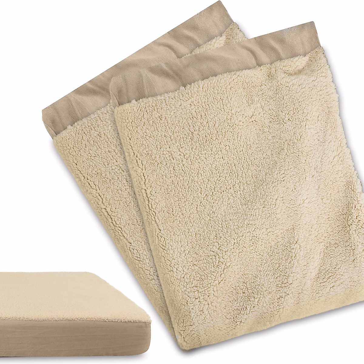 Universal Replacement Washable Large Dog Bed Cover - 36 x 28 x 4 inches - Compatible with Many Orthopedic Memory Foam Dog Bed