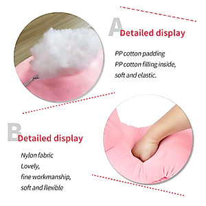 AFAN Long Cat Plush Cute Cat Body Pillows Kawaii Stuffed Animals Plushies Soft Cuddly Cotton Plush Toys Room Decor Gifts for Kids Girls Boys Adults (Pink, 19.6 Inch)