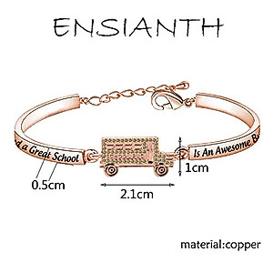 ENSIANTH Bus Driver Bracelet Behind a Great School is An Awesome Bus Driver Bracelet (RG-Bracelet)