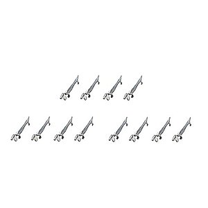 BMTick Silver ‘Hunter’s Dachshund’ Cutlery Rest for Knifes, Forks and Spoons (Set of 12) Knife Rest Set