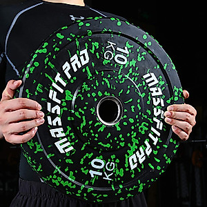 Olympic Full Rubber Barbell Discs - Weight Plates for Weightlifting, Bench Press, Squat Training,2x15kg