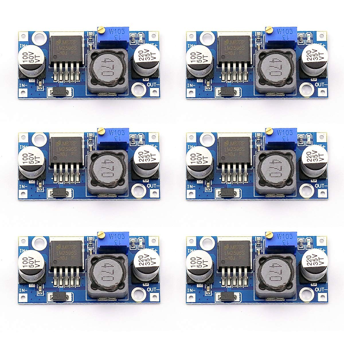 HiLetgo 5pcs LM2596S-ADJ Power Module DC-DC Buck Regulator 3A Adjustable 5V/12V/24V