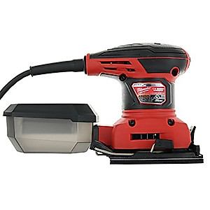 Milwaukee 6033-21 3 Amp 1/4 Sheet Orbital 14,000 OBM Compact Palm Sander with Dust Canister (2 Sheets of Sandpaper Included)