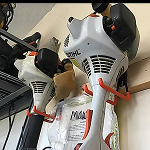 zoele 2Pcs Garden Power Tool Hanger, Wall Mount Garage String Trimmer Hangers Weed Eater Hanger Weedeater Hanger, Power Tool Hook for Garage Wall Tool Organizers and Storage (Black)