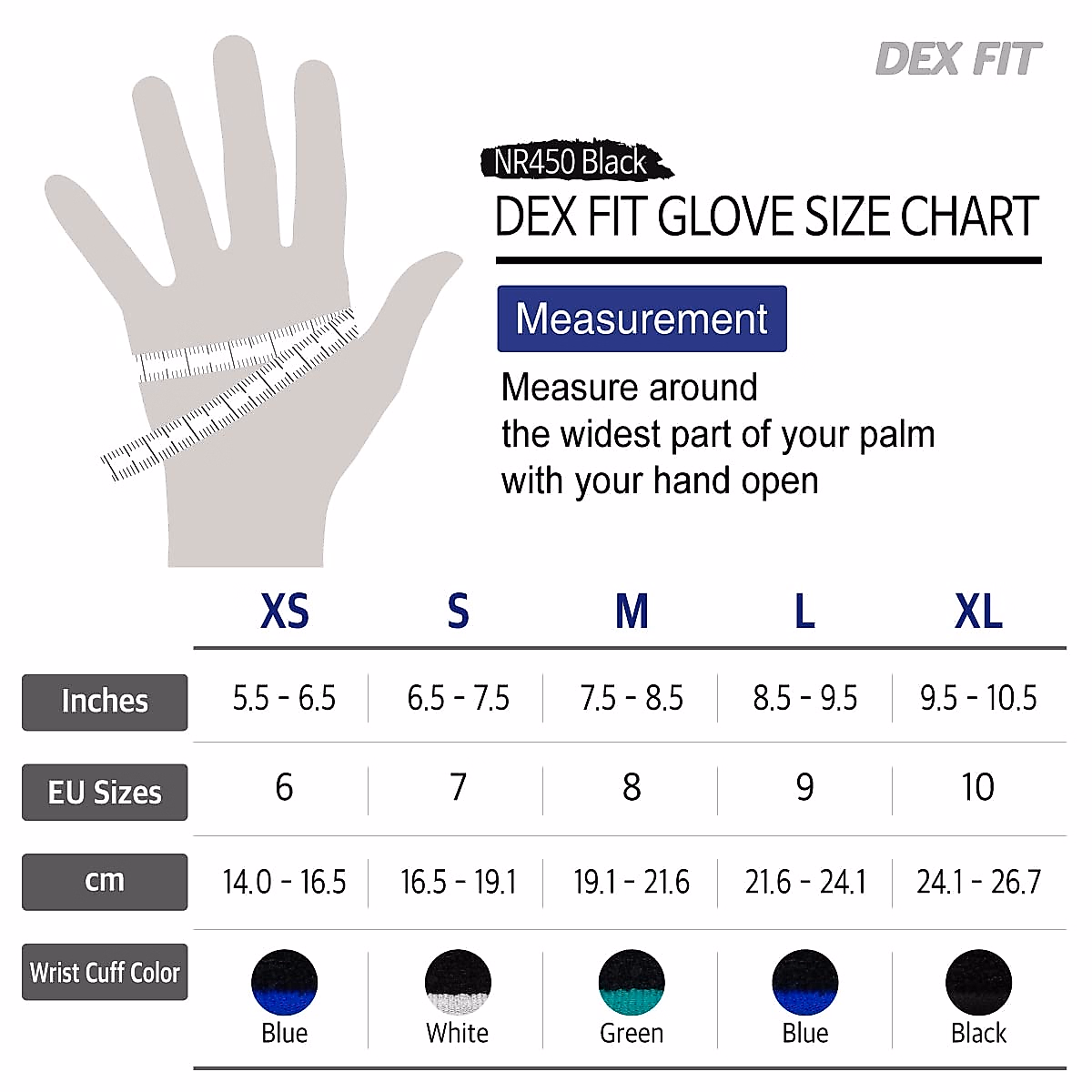 DEX FIT Work Gloves for Cold Weather NR450 - Warm Fleece, Firm Nitrile Coated Grip, Lightweight & Flexible, Ideal for Outdoor Winter Work, Men and Women, Machine Washable; Black 7 (S) 3 Pairs