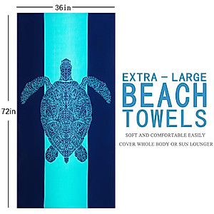 Genovega 6 Packs Oversized Terry Pool Beach Accessories Essentials-72 x36 XL Extra Large Big Travel Towel Set Soft Clearance Camping Swim Towels Bulk, Personalized Girls Women Men Adults Gift