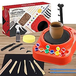 Innorock Pottery Wheel for Kid - Spin and Sculpt Pottery Wheel Toys & Arts and Crafts for Kids Ages 8-12 Girls Boys with Pottery Tools & Art Set, Complete Pottery Kit for Kids Ages 8 9 10 11 12