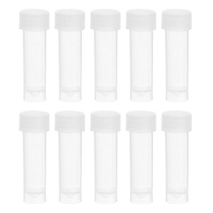Operitacx 10pcs Sewing Needle Case, 2.3" Length Plastic Sewing Needle Holder with Lids, Portable Needle Storage for Craft Knitting